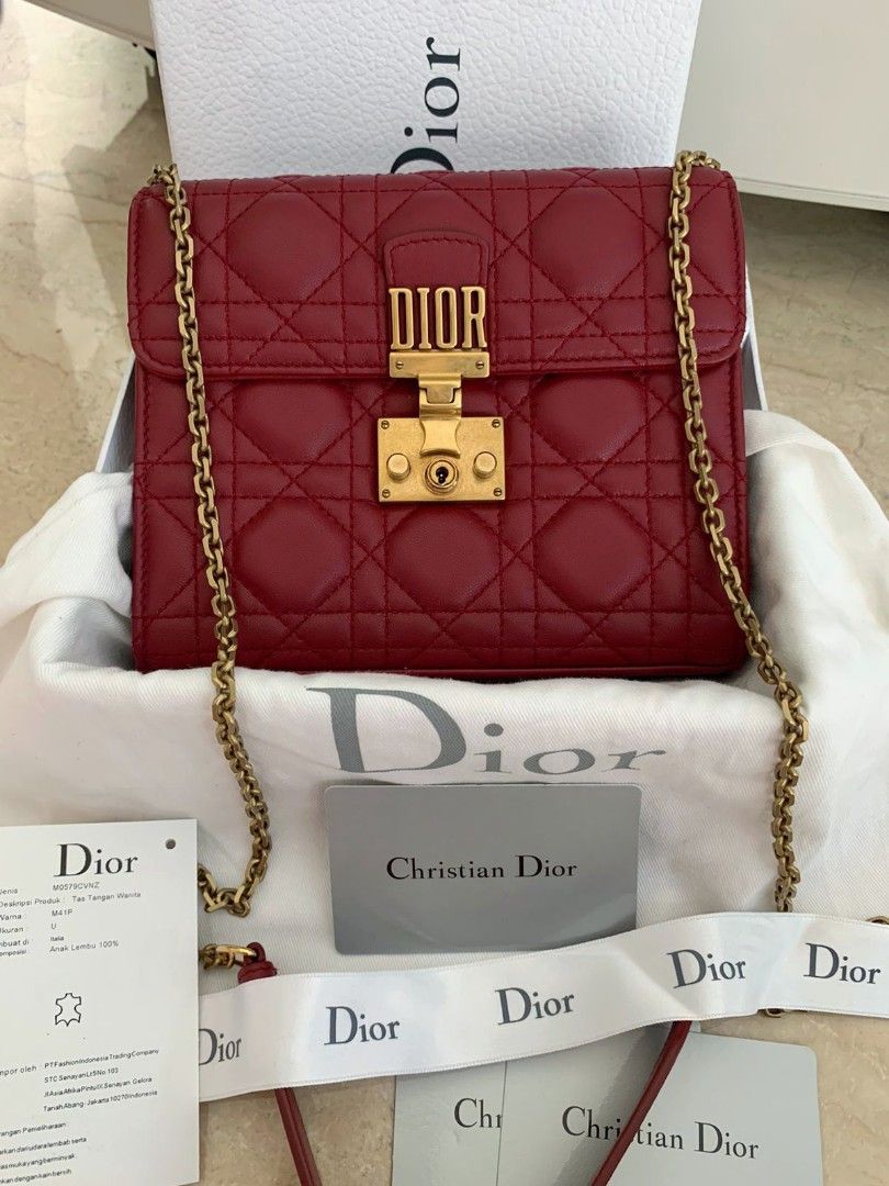 Dior Bag Maroon GHW, Barang Mewah, Tas & Dompet di Carousell