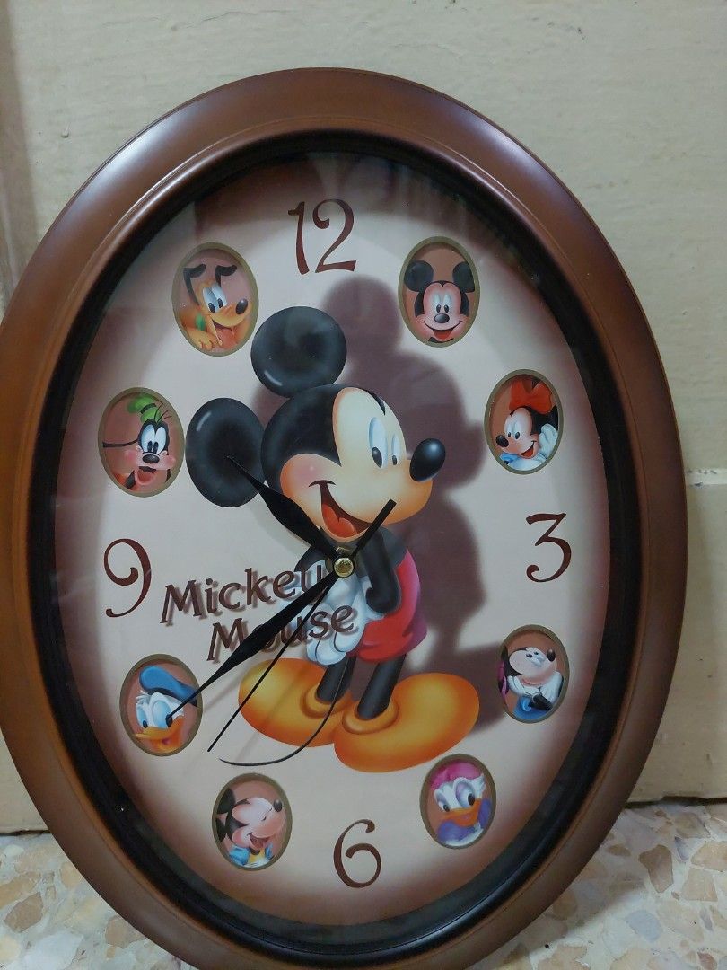 Disney cartoon characters clock, Furniture & Home Living, Home Decor ...