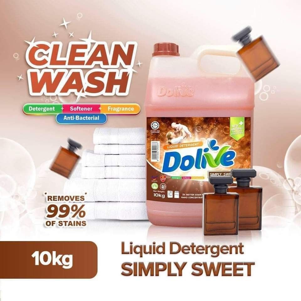 DOLIVE LIQUID DETERGENT 10KG, Furniture & Home Living, Cleaning & Homecare Supplies, Detergents ...