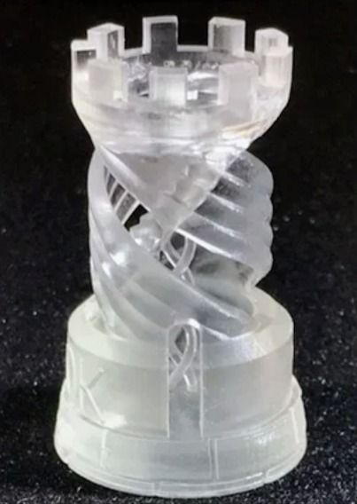 Helix Spiral Staircase Clear Transparent Rook Castle with See-Through ...