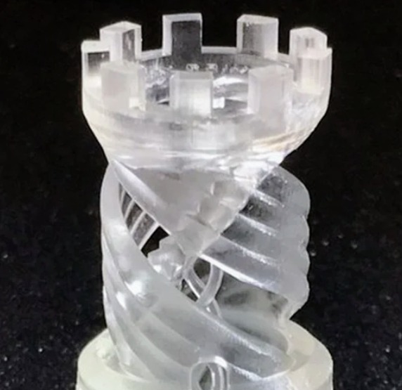Helix Spiral Staircase Clear Transparent Rook Castle with See-Through ...
