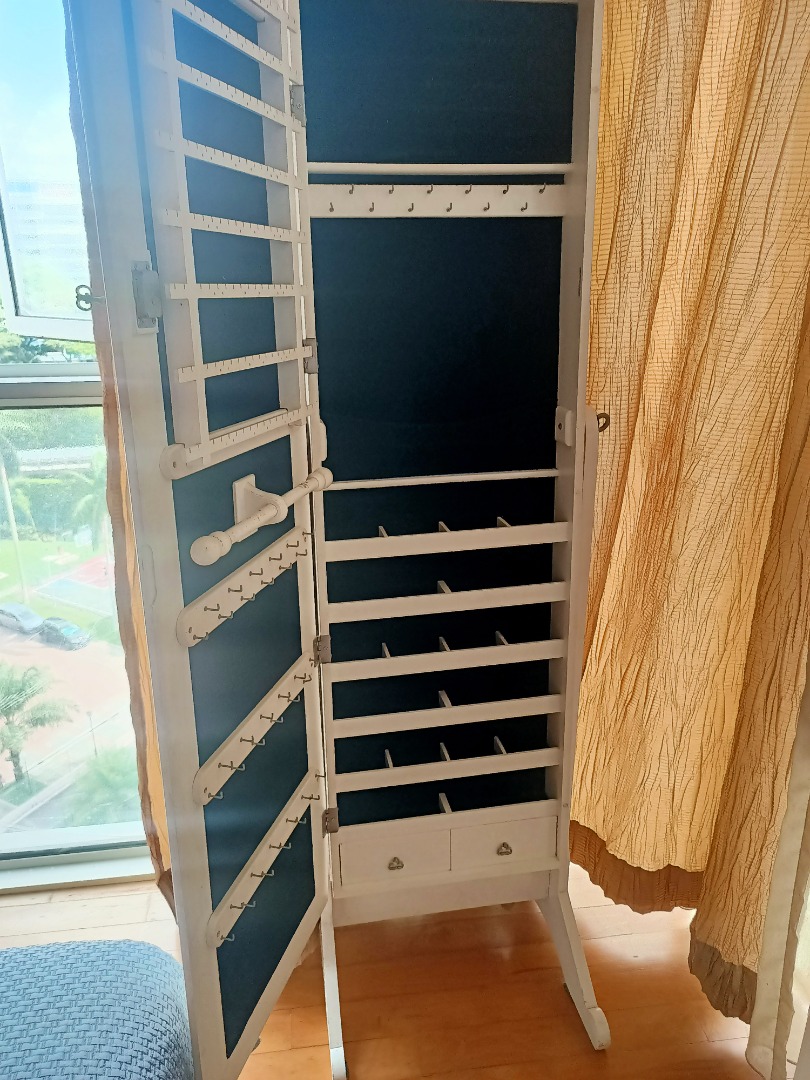 Dressing storage cabinet with Mirror, Furniture & Home Living ...