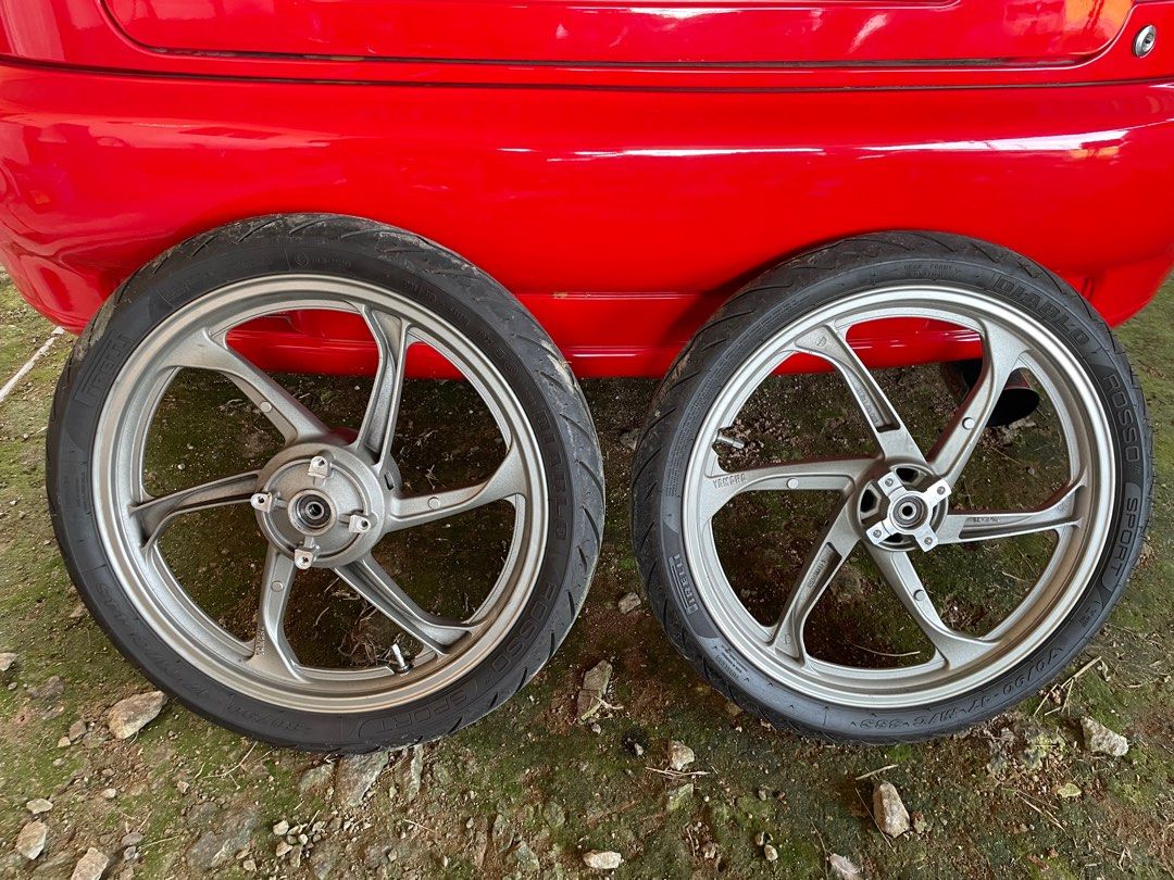 Spotrim 125 enkei silver, Motorbikes on Carousell