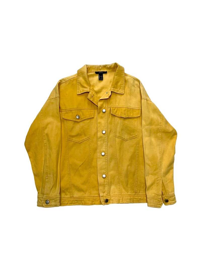 F21 Yellow Denim Jacket on Carousell