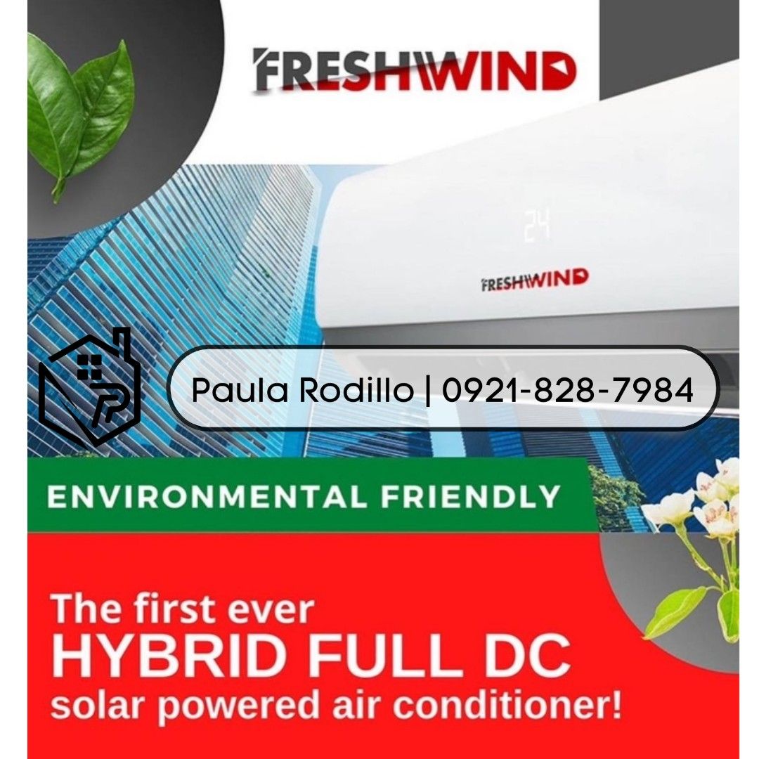Freshwind Solar Aircon 1.5HP | First Hybrid Full DC Solar Powered Air ...