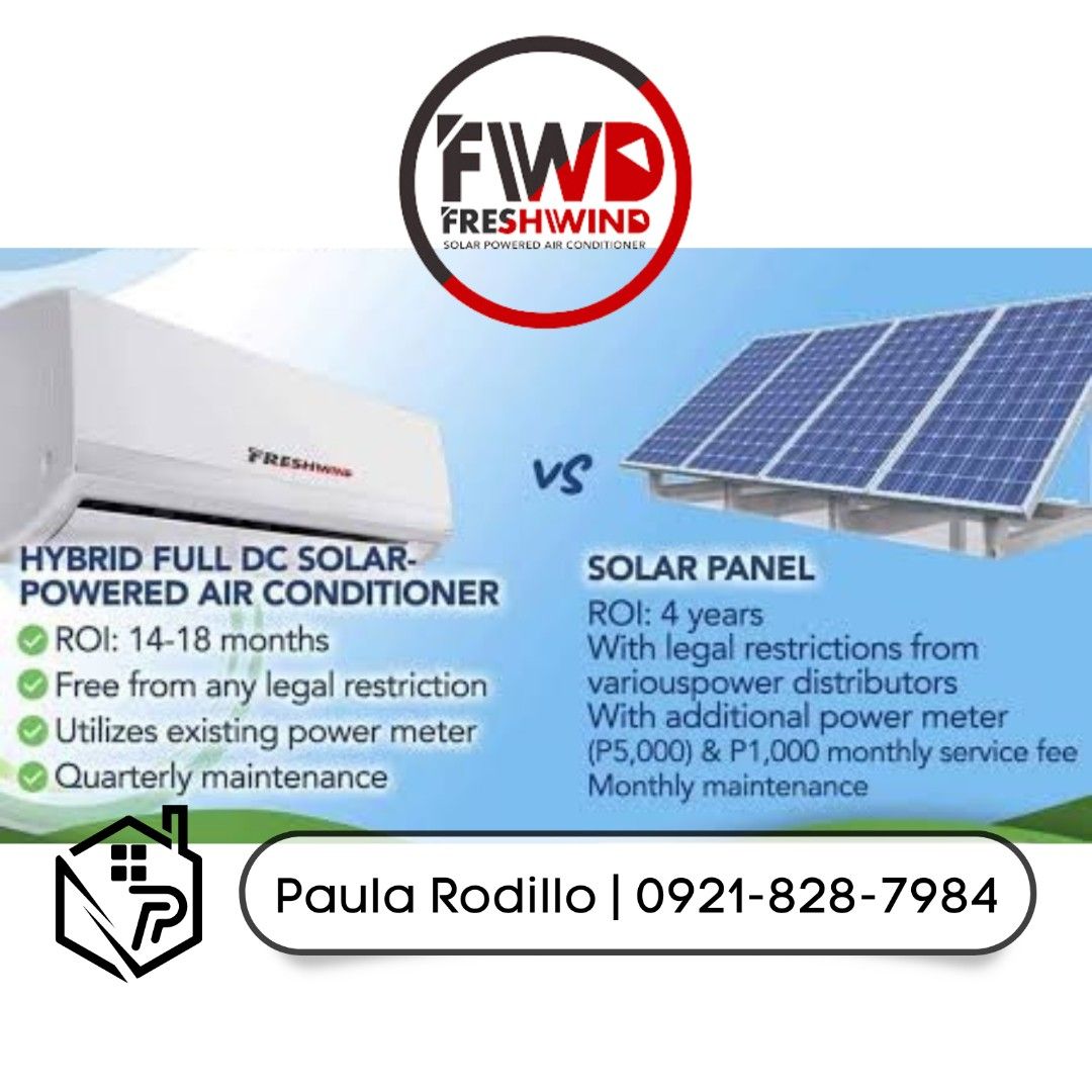 Freshwind Solar Aircon | First Hybrid Full DC Solar Powered Air ...