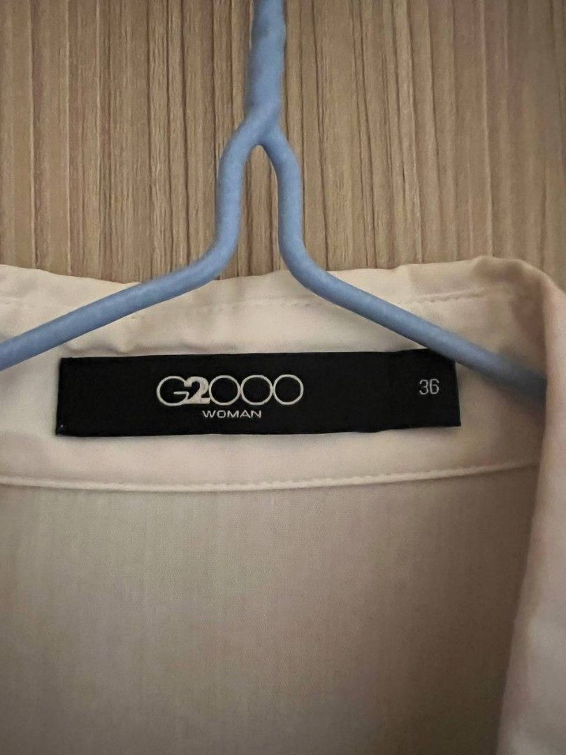 G2000 White Formal Shirt, Women's Fashion, Tops, Blouses on Carousell