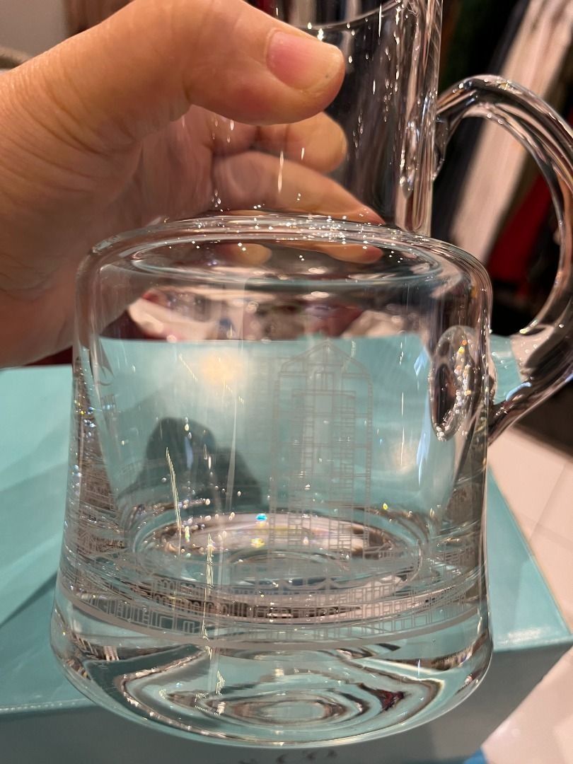 Glass water pitcher Tiffany Co, Furniture & Home Living, Kitchenware ...