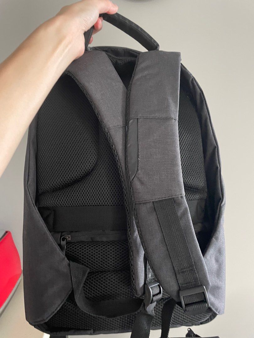 Grey/black backpack, Men's Fashion, Bags, Backpacks on Carousell