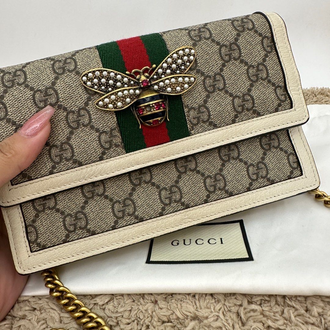Gucci Ophidia Queen Margaret Bee WOC, Luxury, Bags & Wallets on Carousell