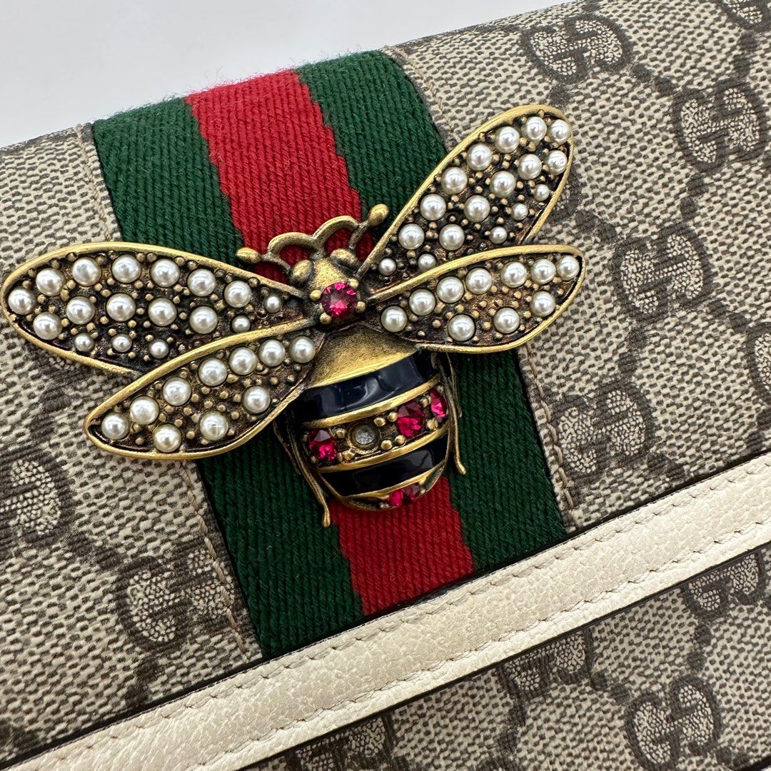 Gucci Ophidia Queen Margaret Bee WOC, Luxury, Bags & Wallets on Carousell