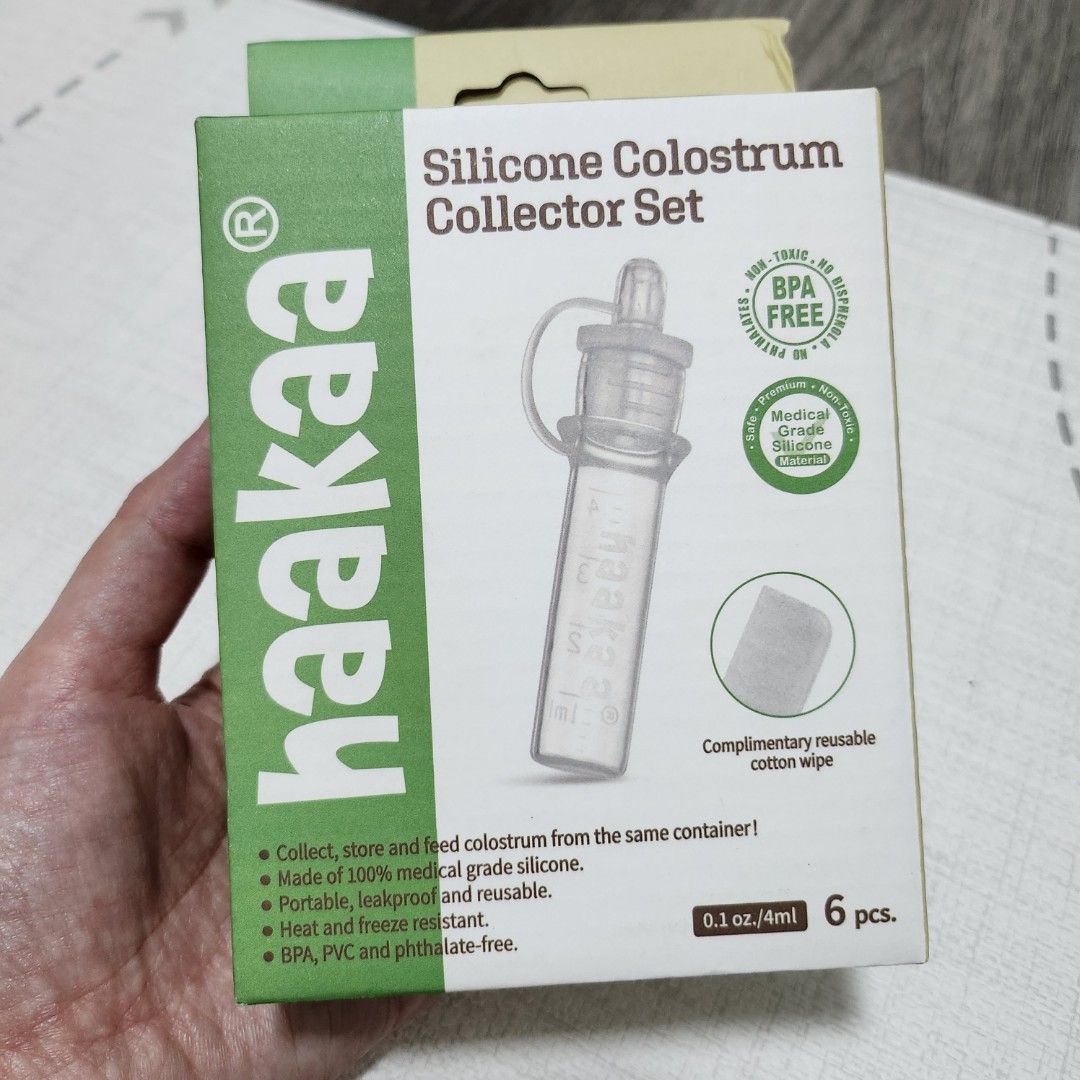 Haakaa Silicone Colostrum Collector Set (4ml x 6), Babies & Kids ...
