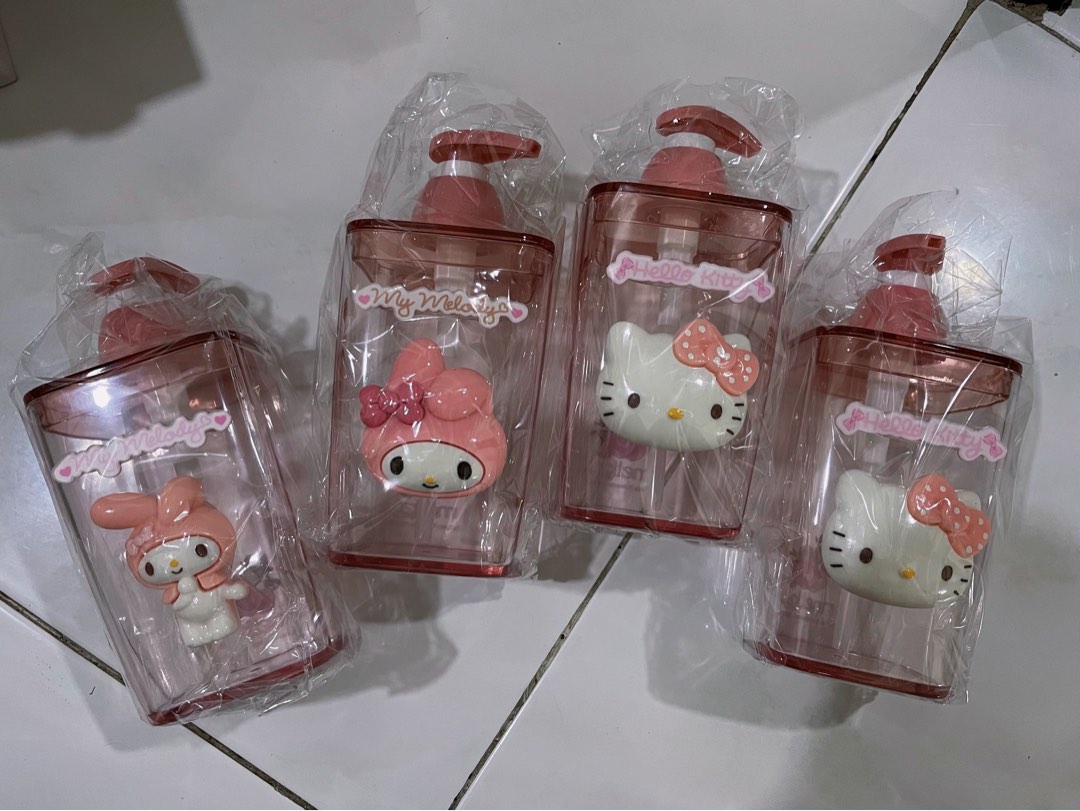 Hello Kitty & My Melody Transparent Packaging Bottle, Furniture & Home ...
