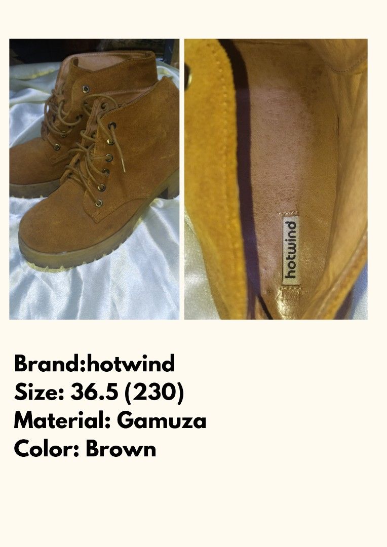 Hotwind Suede Brown Shoes on Carousell