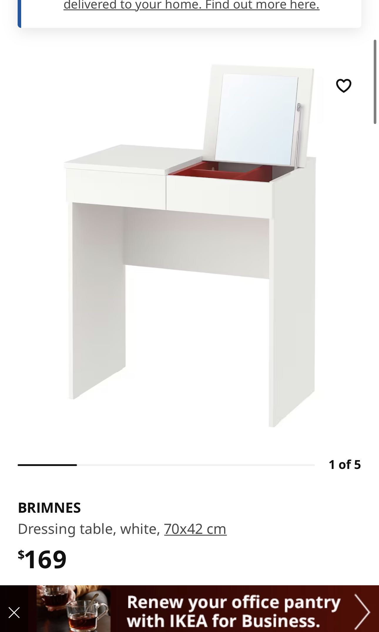 Ikea Brimnes Dressing Table, Furniture & Home Living, Furniture, Tables ...