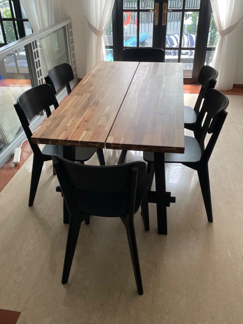 IKEA Skogsta Dining Table, Furniture & Home Living, Furniture, Tables ...