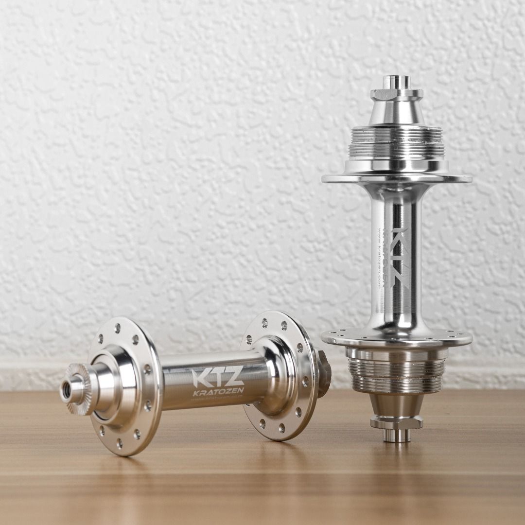 Kratozen Low Flange Silver Track Hub Set Fixie Fixed Gear Singlespeed ...