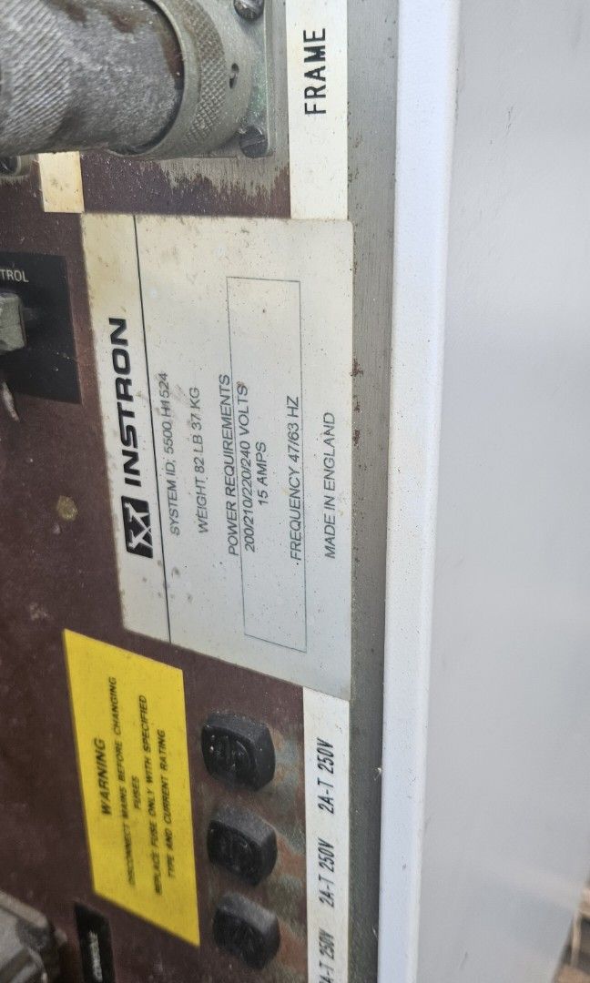 Instron 5500R tensile tester, Furniture & Home Living, Home Improvement ...