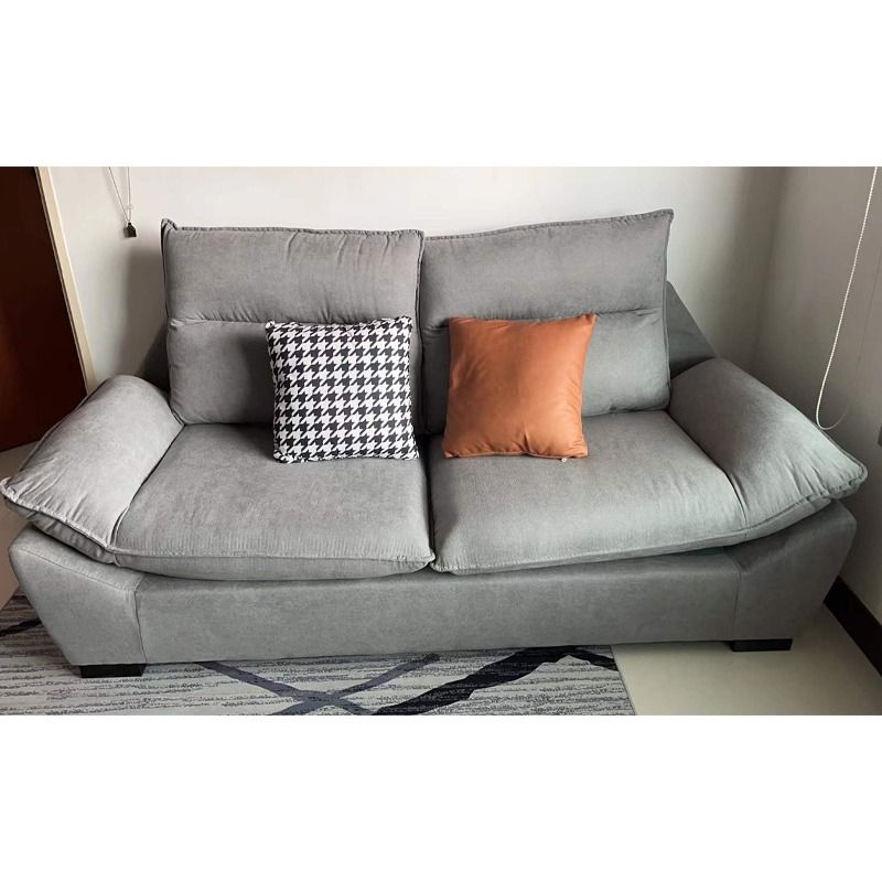 Italian sailboat Leath-Aire&Solid wood feet sofa straight row living ...