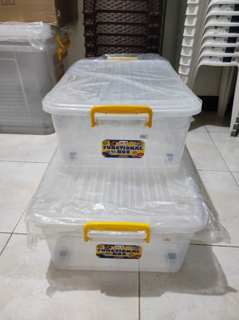 J&T Functional Box / Under bed Storage Transparent 40 liters & 60 ...