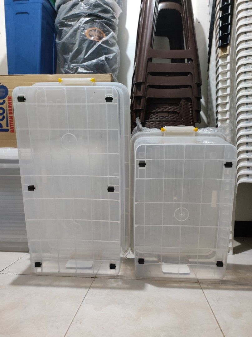 J&T Functional Box / Under bed Storage Transparent 40 liters & 60 ...