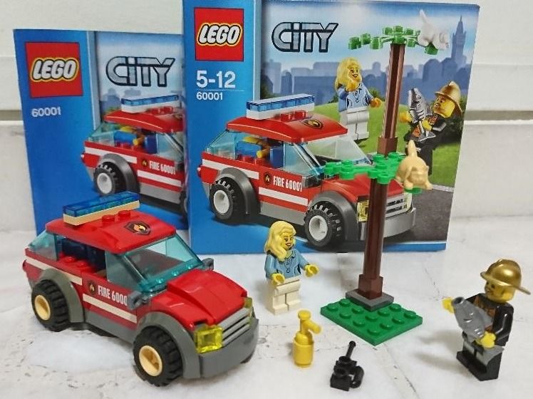 Lego City - Race Car (60053), Fire Chief Car (60001, Fire Motorcycle ...