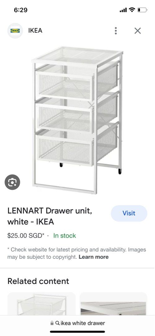LENNART Drawer unit, white, Furniture & Home Living, Furniture, Shelves ...