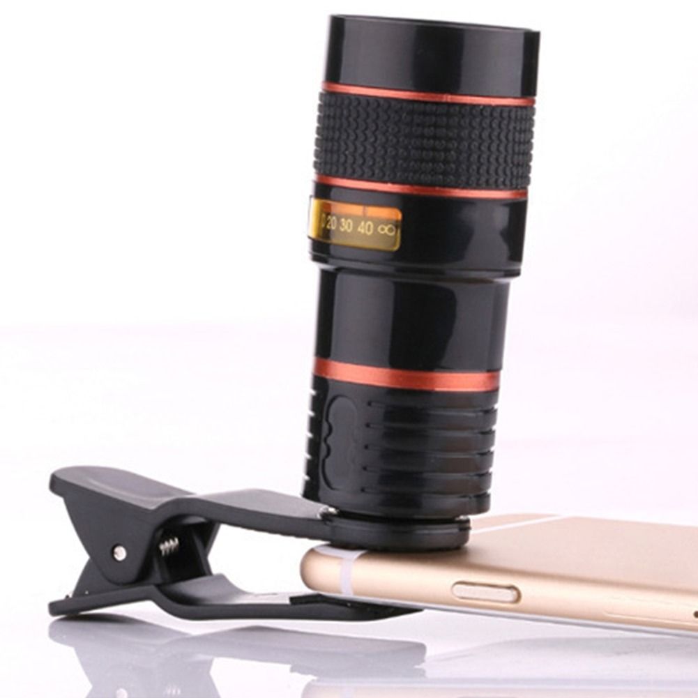 Lens Universal Clip 8x Zoom Phone Camera Telephoto Lens Monocula, 攝影器材 ...