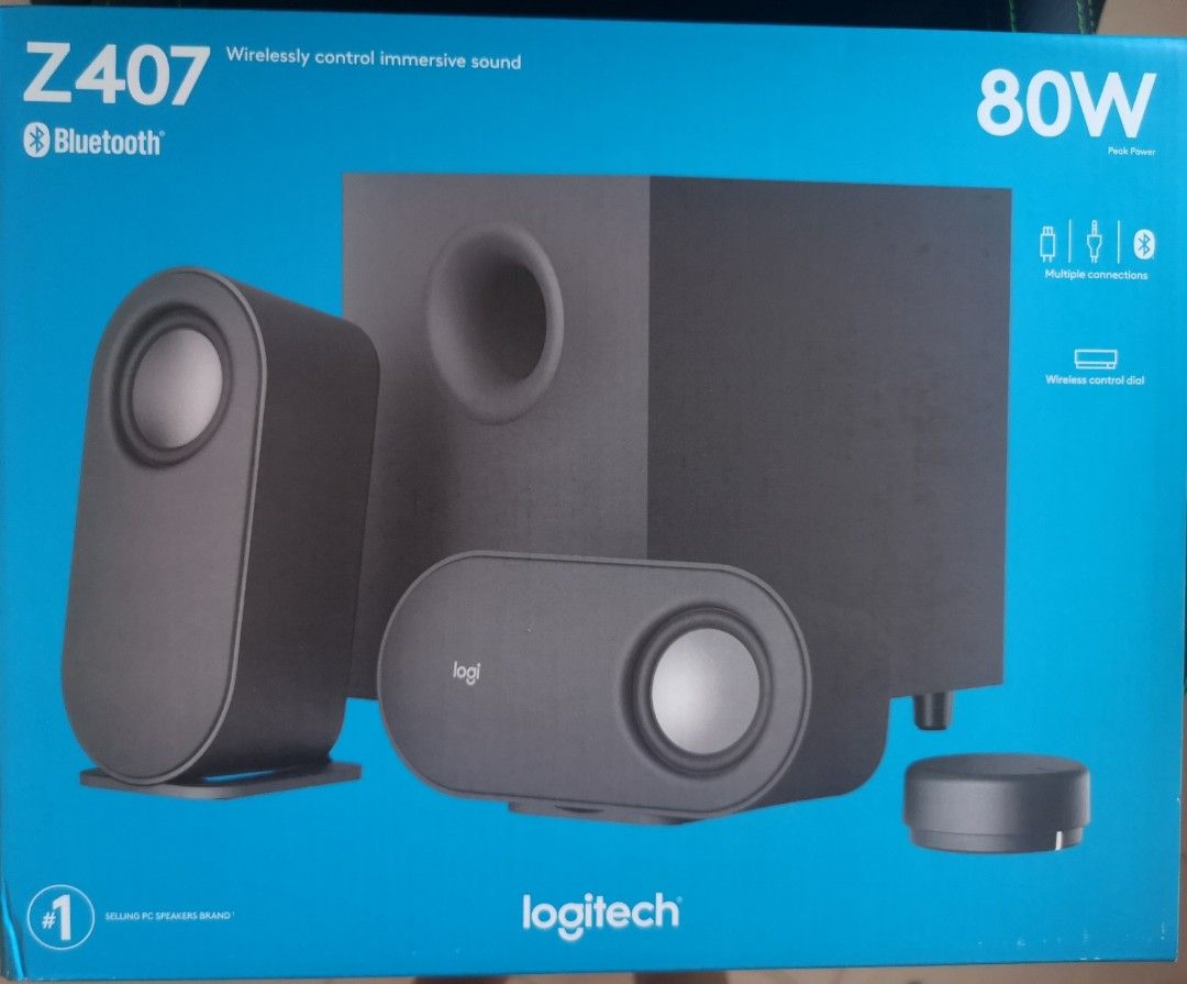 Logitech Z407 2.1 Bluetooth Computer Speakers with Subwoofer and ...