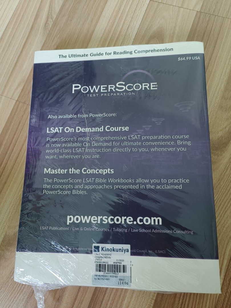 LSAT PowerScore Reading Comprehension Bible, Hobbies & Toys, Books ...
