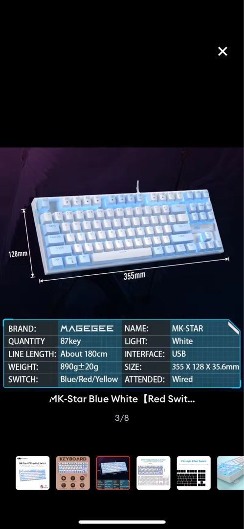 Magagee Mechanical Keyboard - 87 Keys, Computers & Tech, Parts ...