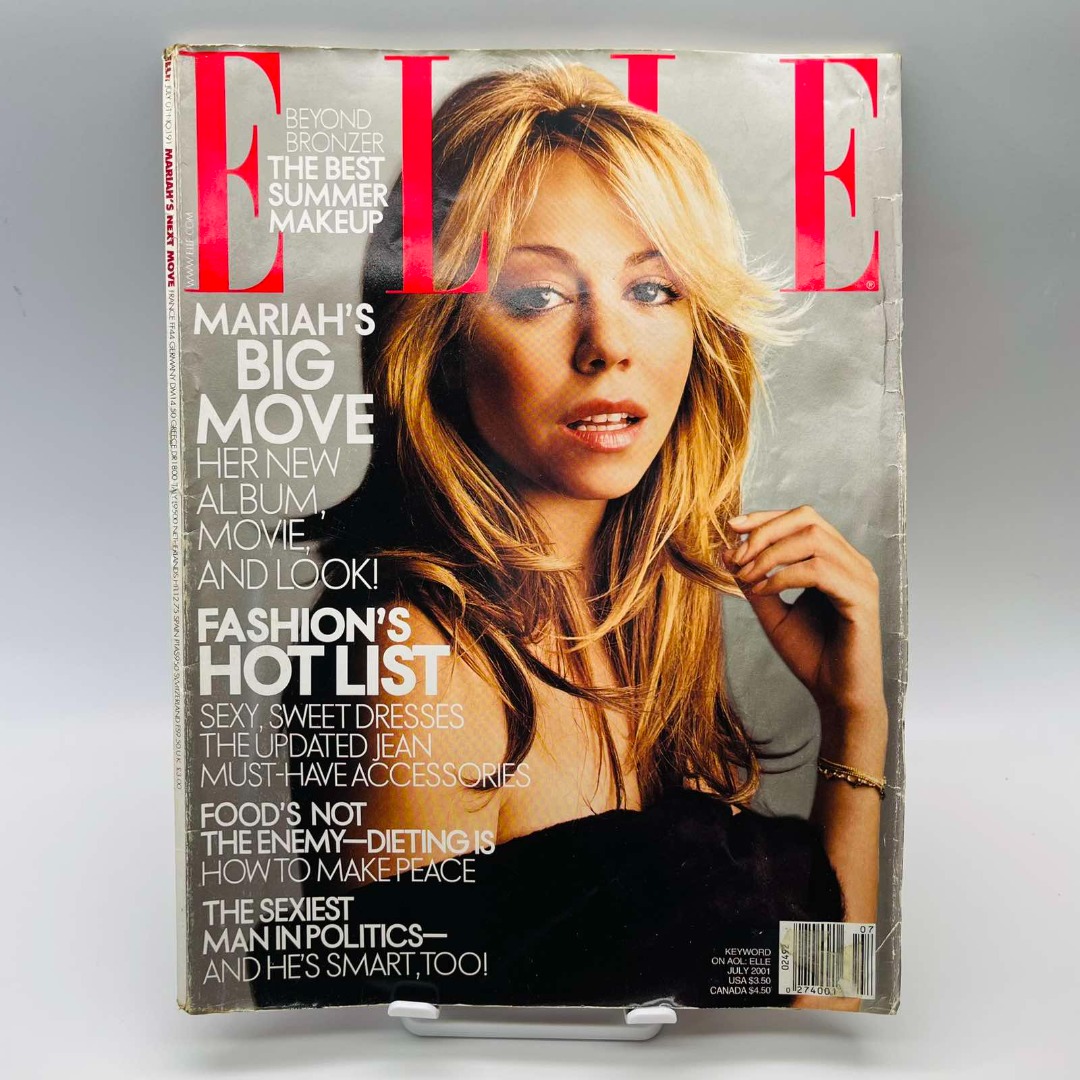 Mariah Carey ELLE Magazine July 2001 Issue, Hobbies & Toys, Books ...