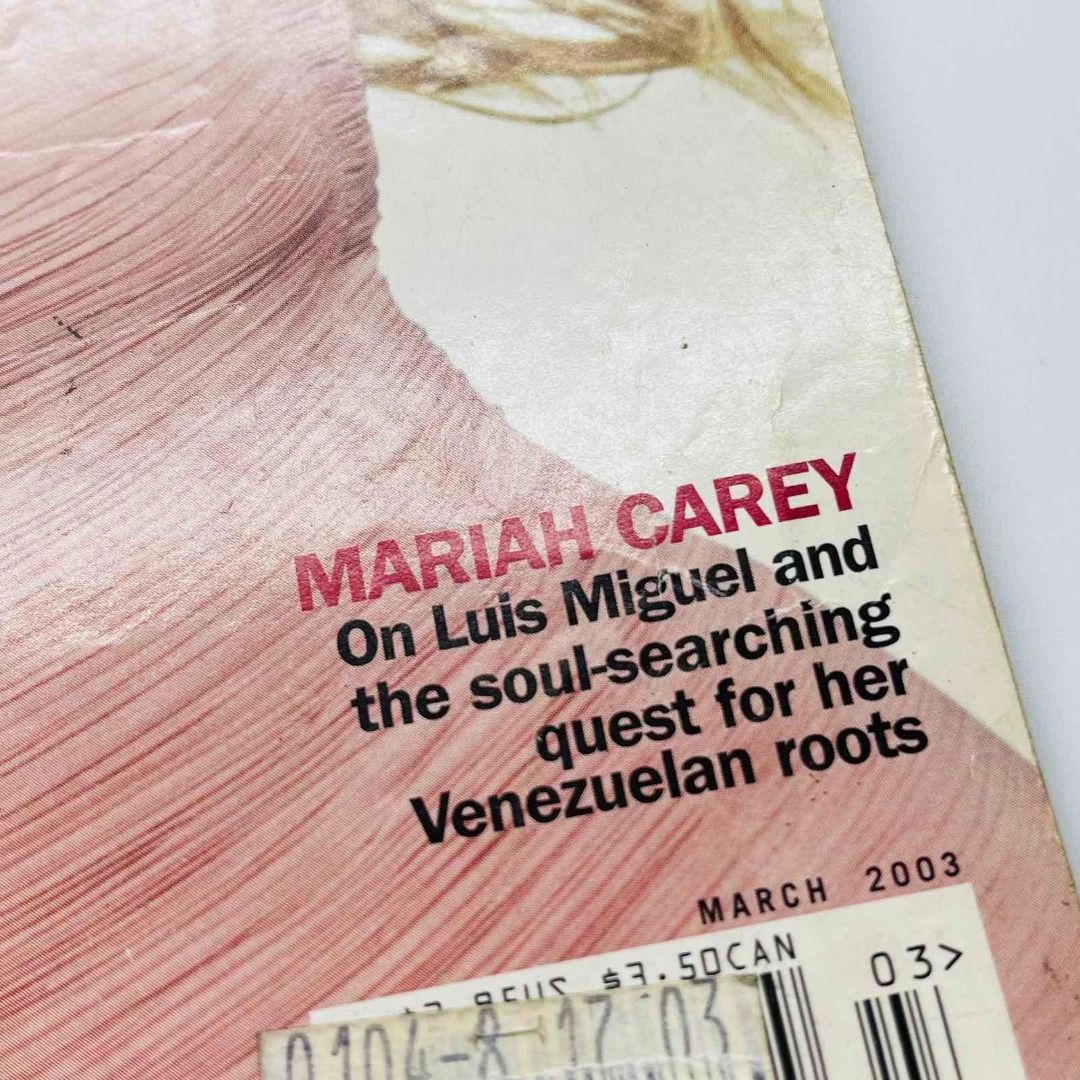 Mariah Carey LATINA Magazine March 2003 Issue, Hobbies & Toys, Books ...