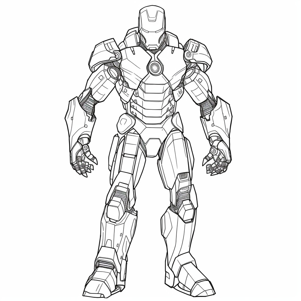 Marvel Avenger Iron Man Coloring Image For Kids, Hobbies & Toys, Books ...