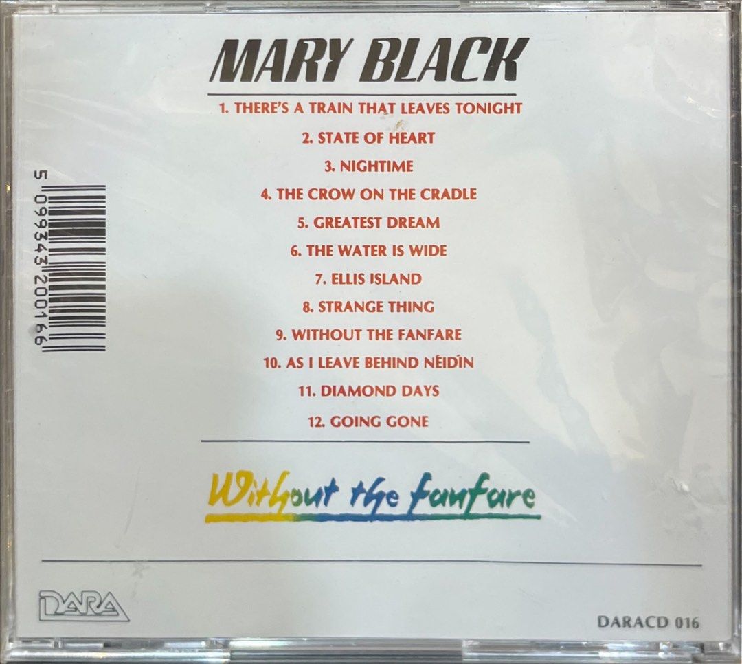 Mary Black : Without The Fonfare DARA UK , Hobbies & Toys, Music ...