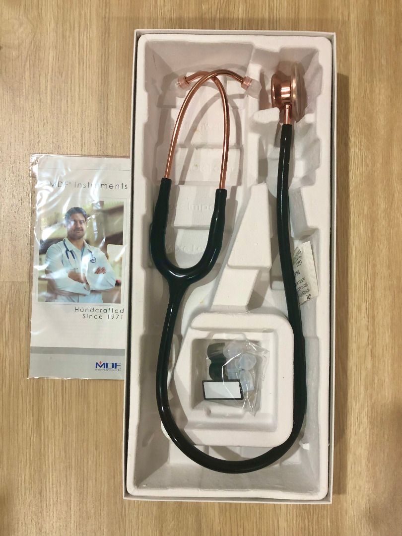 MD One Rose Gold stethoscope (Black) MDF instruments, Health ...