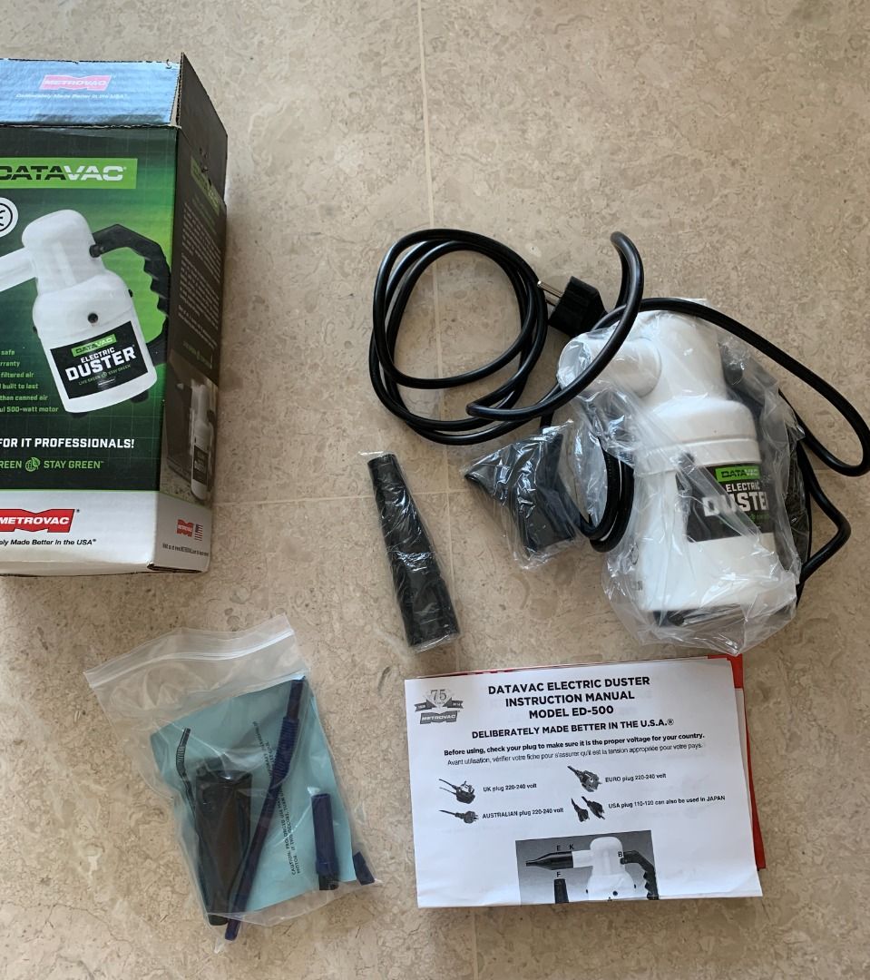 Metrovac DataVac electric duster (replaces canned air) 500W motor made ...