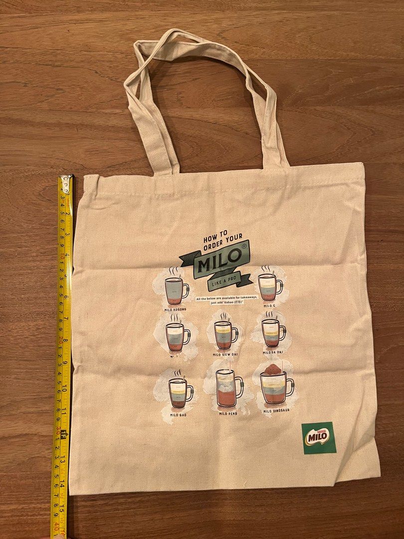 Milo Canvas Tote Bag, Women's Fashion, Bags & Wallets, Tote Bags on Carousell