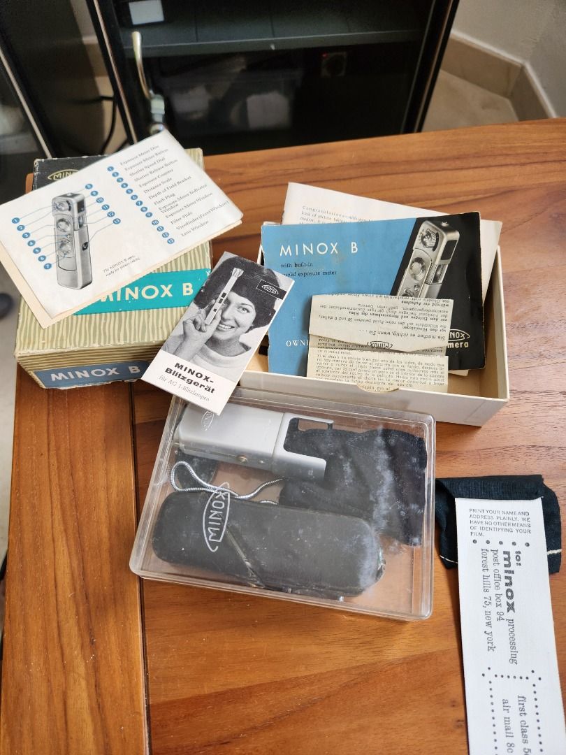 Minox B- minature spy camera box set, Photography, Cameras on Carousell