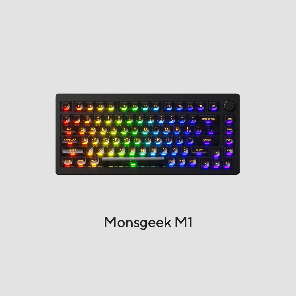 Monsgeek M1 75% Aluminium Gasket Custom Mechanical Keyboard Kit with ...