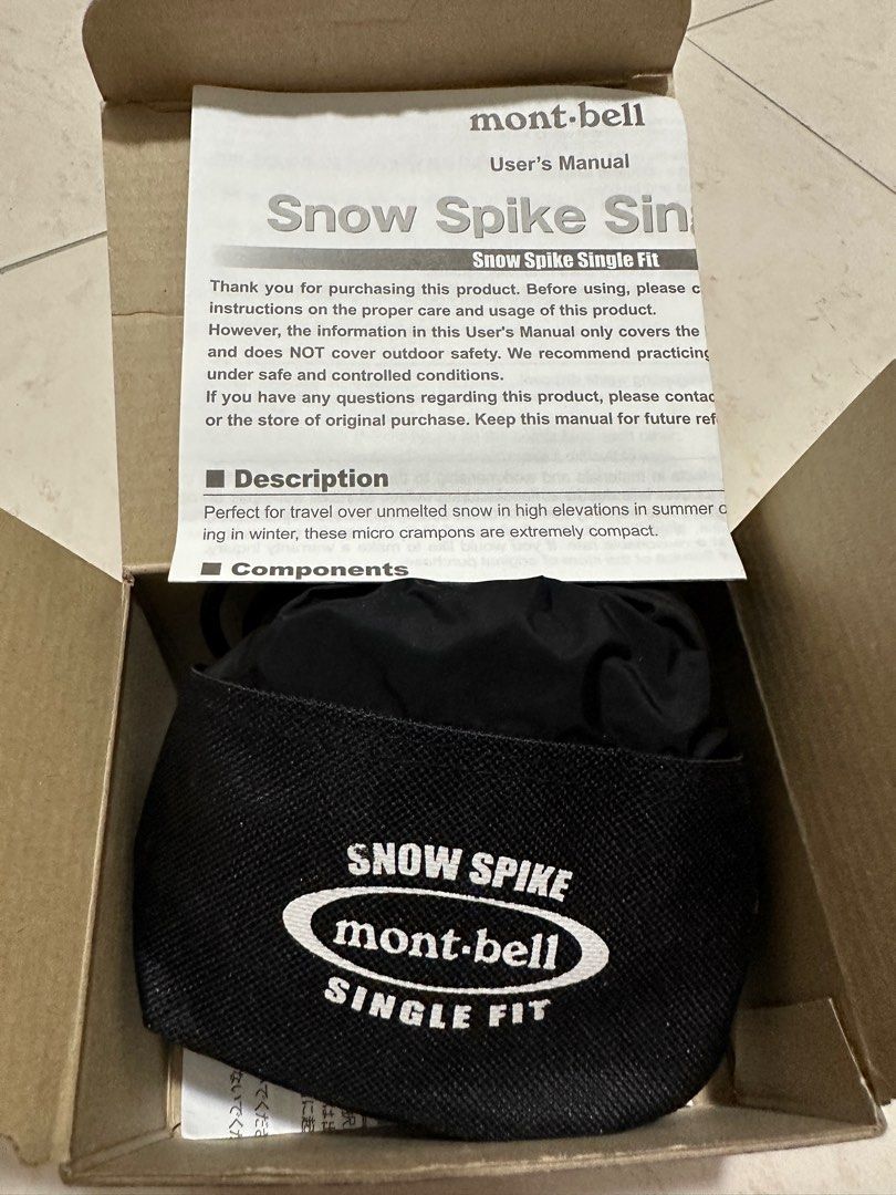 mont-bell snow spike, Sports Equipment, Hiking & Camping on Carousell