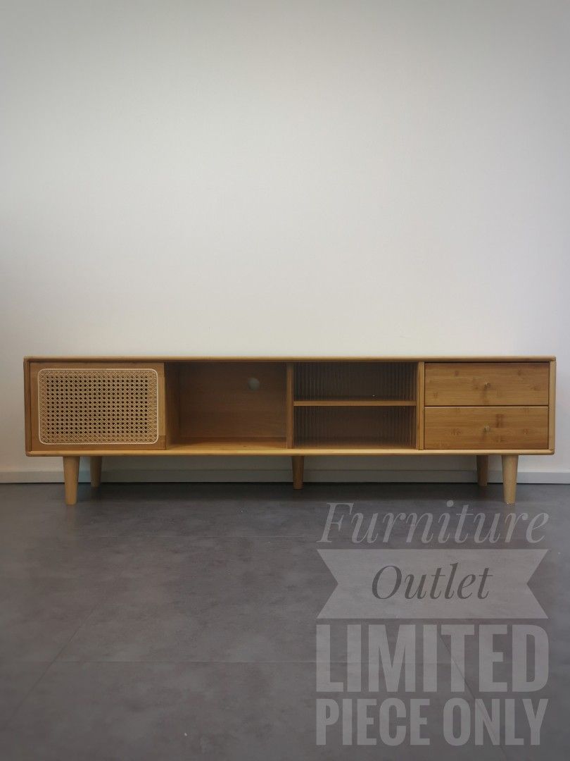 Natural Rattan/Solid Bamboo TV console, Furniture & Home Living ...
