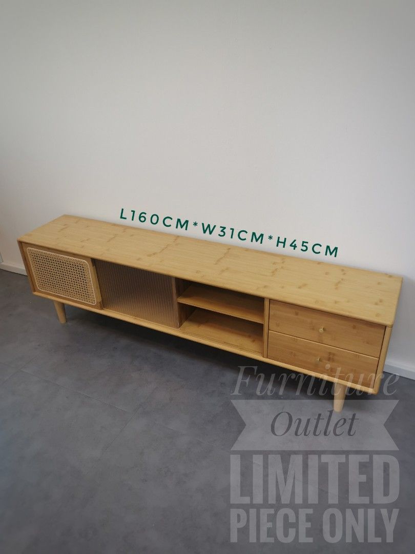 Natural Rattan/Solid Bamboo TV console, Furniture & Home Living ...