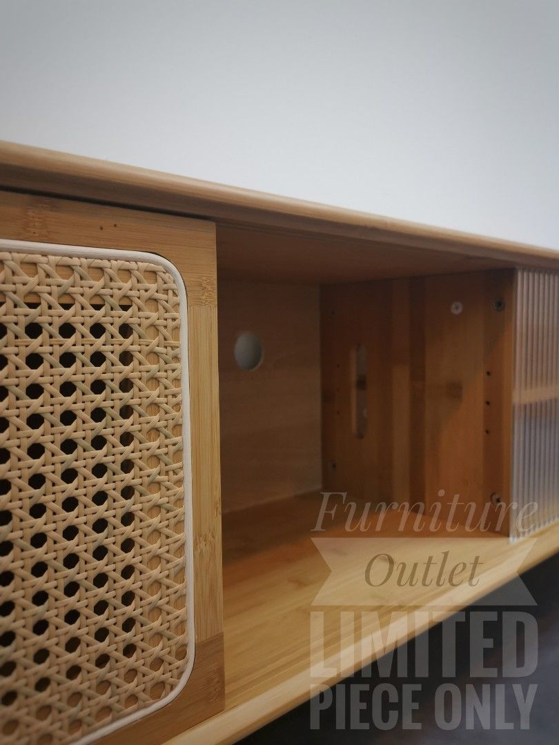 Natural Rattan/Solid Bamboo TV console, Furniture & Home Living ...