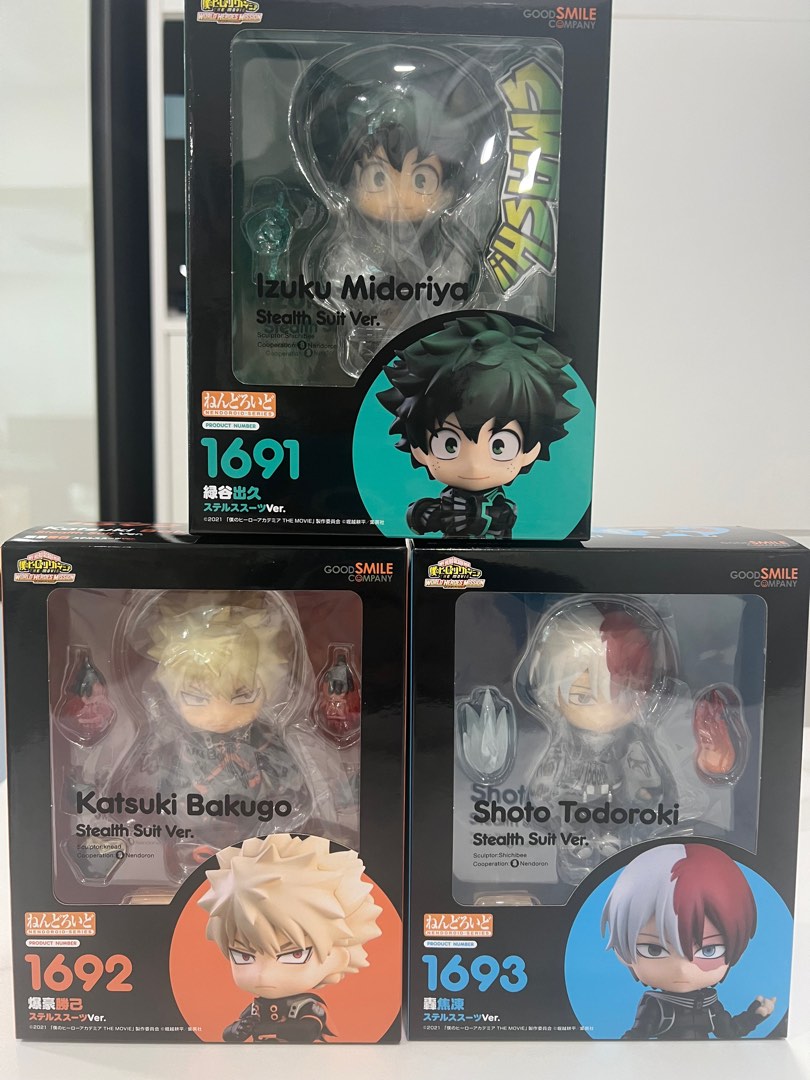 Nendoroid MHA Izuku Midoriya Katsuki Bakugo Shoto Todoroki My Hero ...