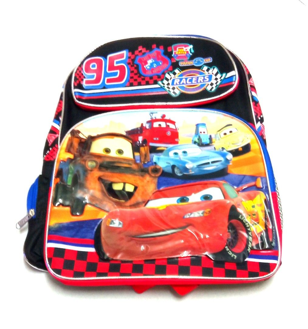 New Disney Cars 2 16" Large Backpack McQueen, Tow Mater and friends, 男裝 ...
