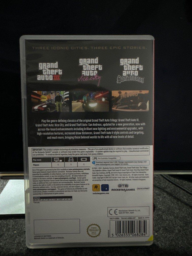 Nintendo Switch Grand Theft Auto The Trilogy, Video Gaming, Video Games ...