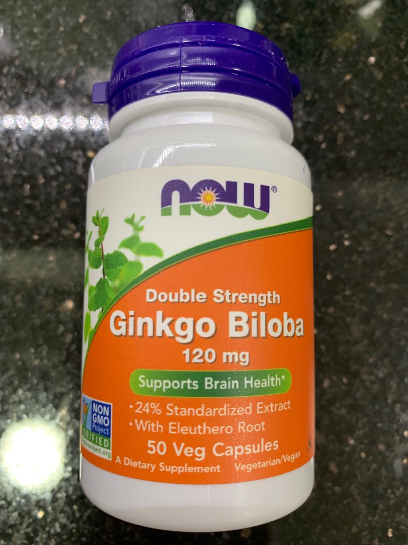 Now foods gingko biloba 120mg, Health & Nutrition, Health Supplements ...