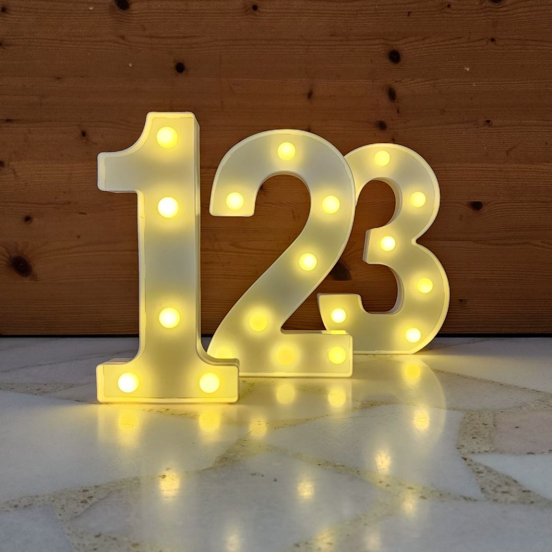 Number LED Lights (1 to 9) - Warm Light, Hobbies & Toys, Stationery ...