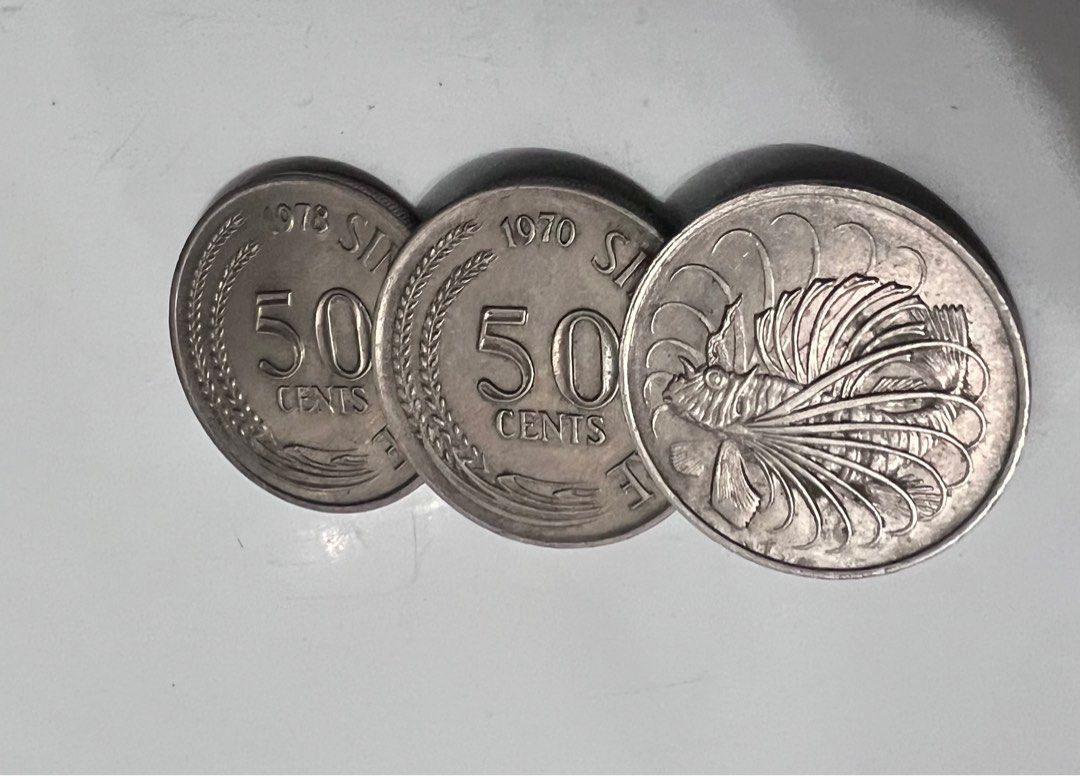 Old 50 cent coin SG, Hobbies & Toys, Memorabilia & Collectibles ...